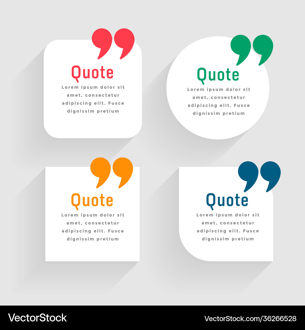 Minimal white quote template in geometric shapes Vector Image