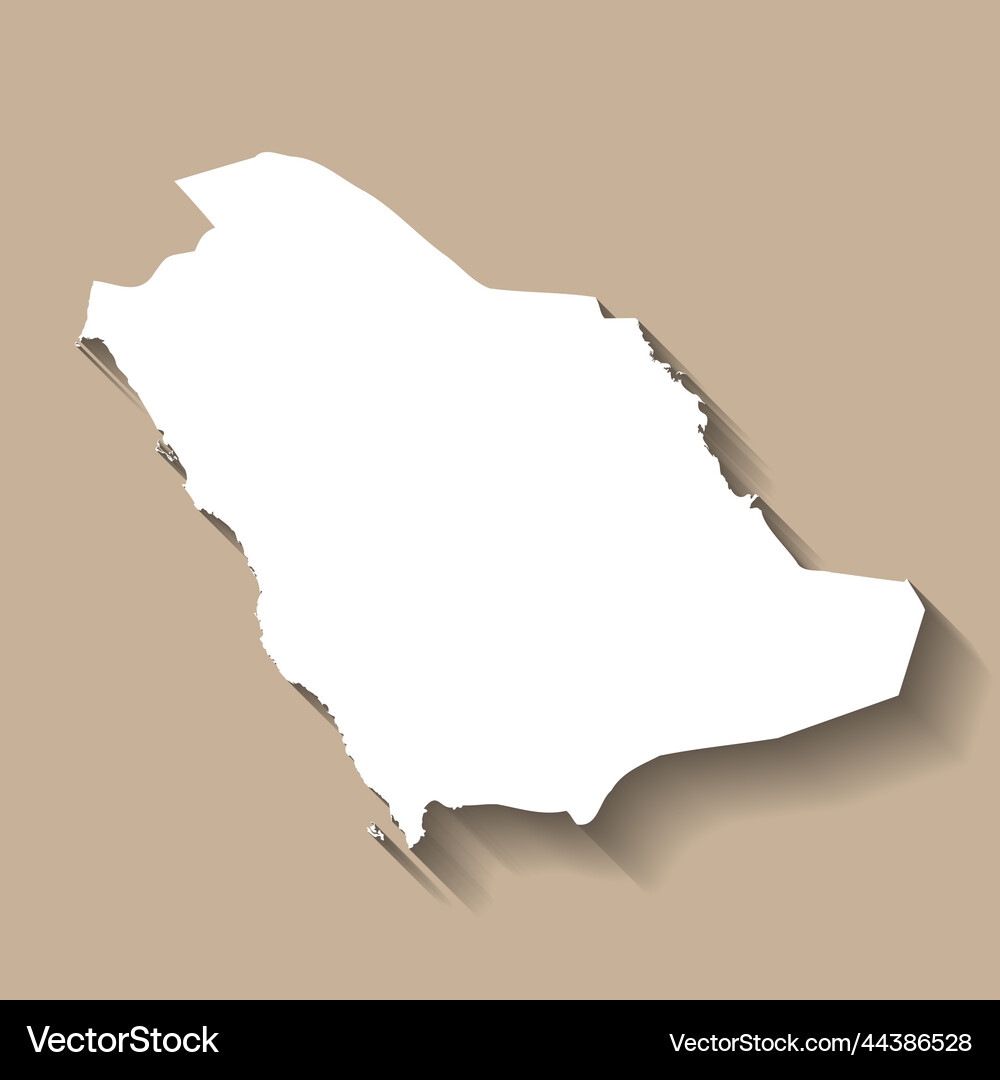 Saudi arabia country map silhouette Royalty Free Vector