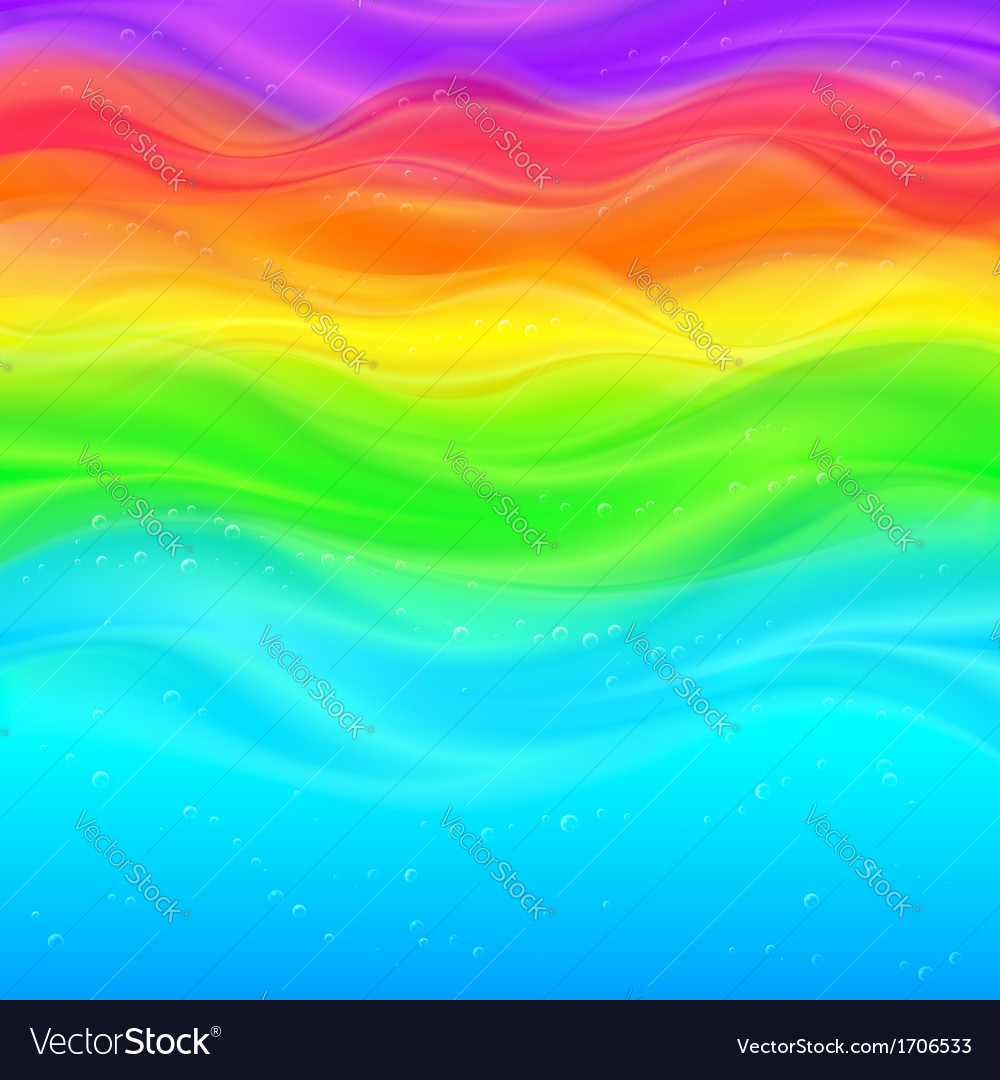 Abstract rainbow waves background Royalty Free Vector Image