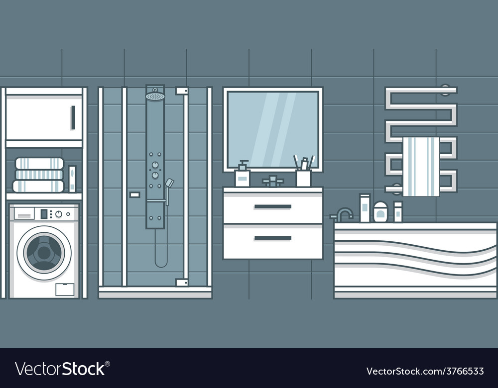 Bathroom Royalty Free Vector Image - VectorStock