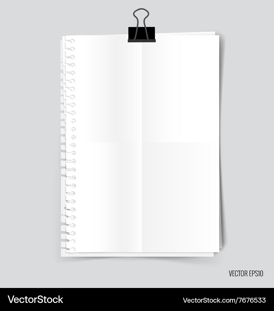 Collection of white papers ready for your message Vector Image