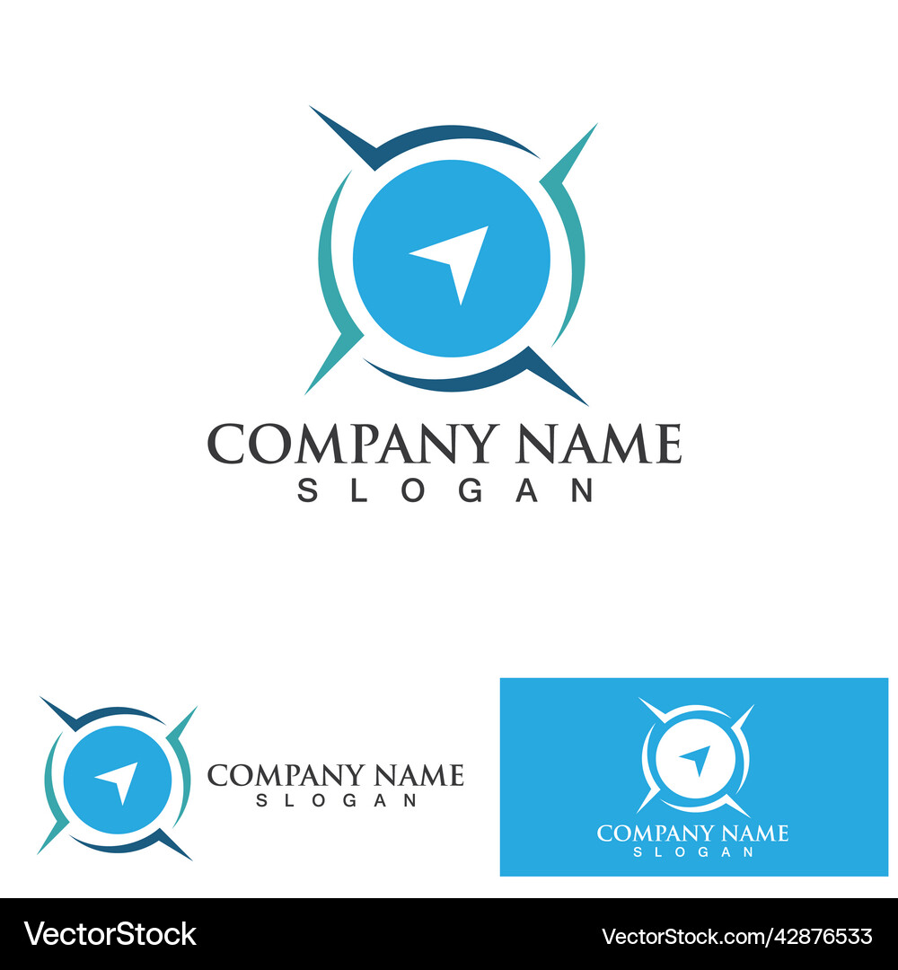 Compas iconflat of compas- icon sign symbol Vector Image