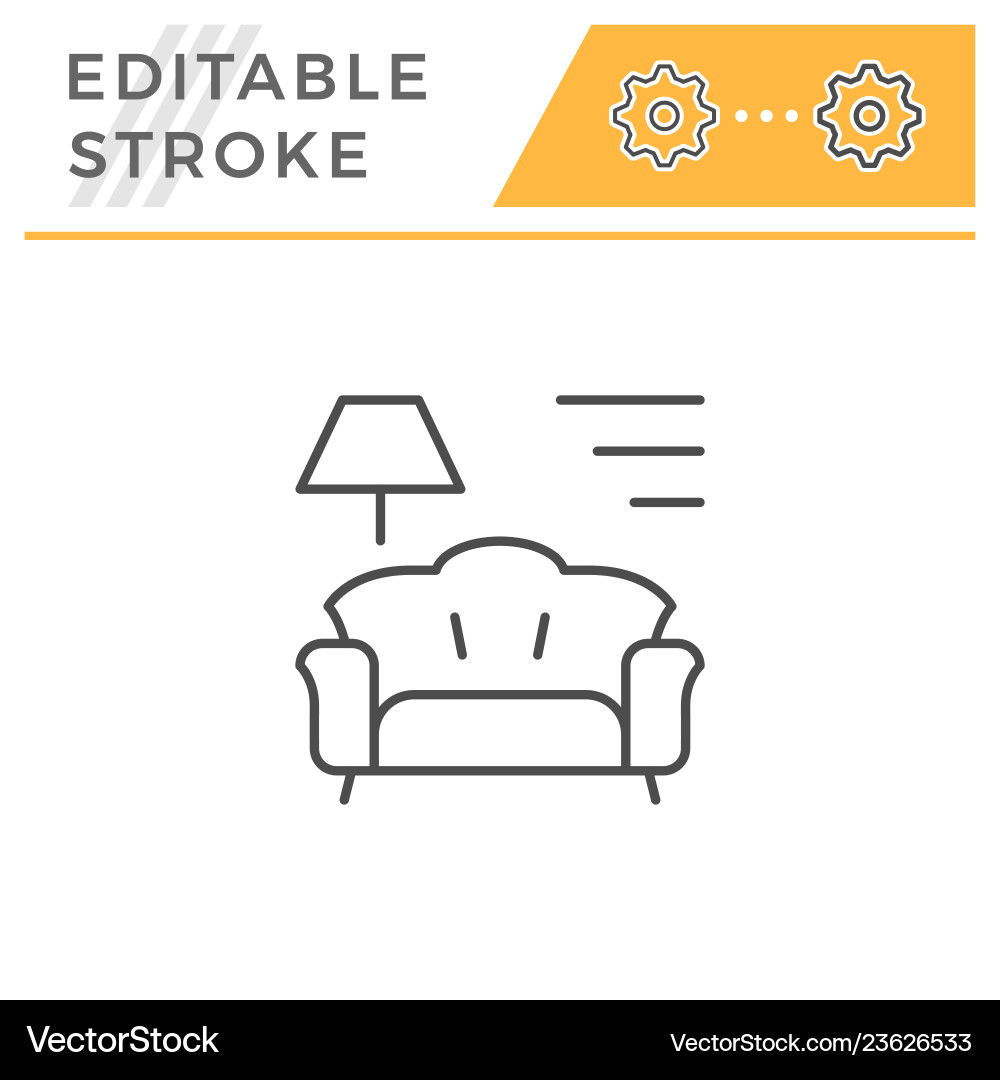 Interior line icon Royalty Free Vector Image - VectorStock