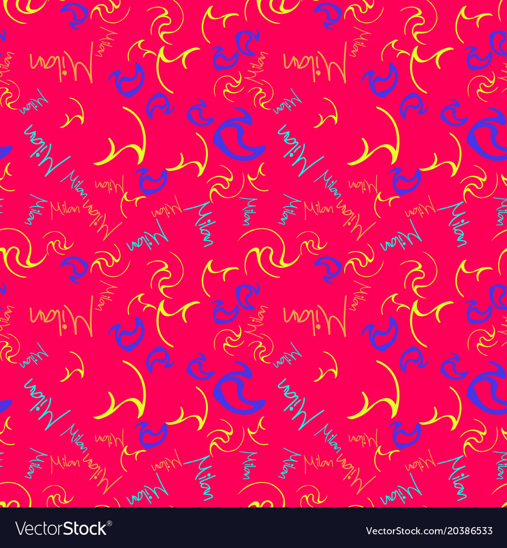 Milan creative pattern Royalty Free Vector Image