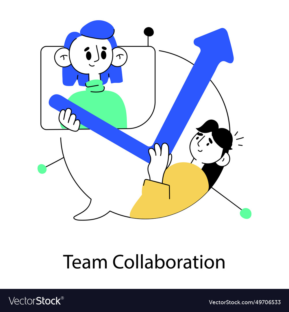 Team collaboration Royalty Free Vector Image - VectorStock