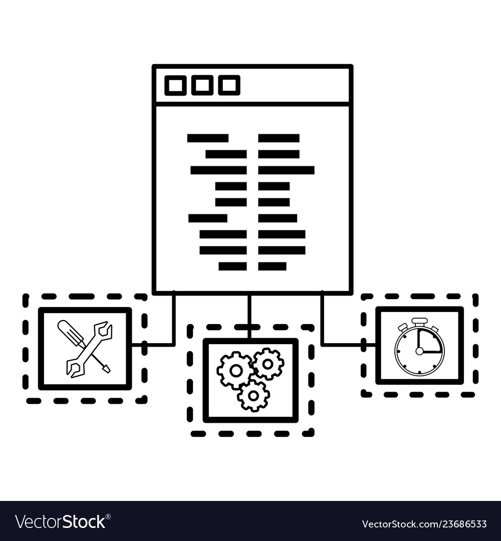 Technology computing cartoon Royalty Free Vector Image