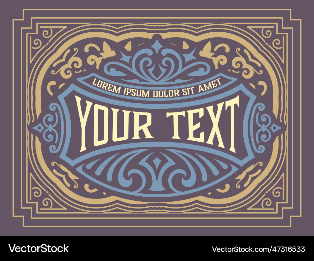 Western card with vintage style Royalty Free Vector Image