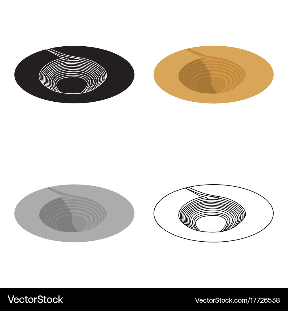 A big hole in the groundthe pit Royalty Free Vector Image