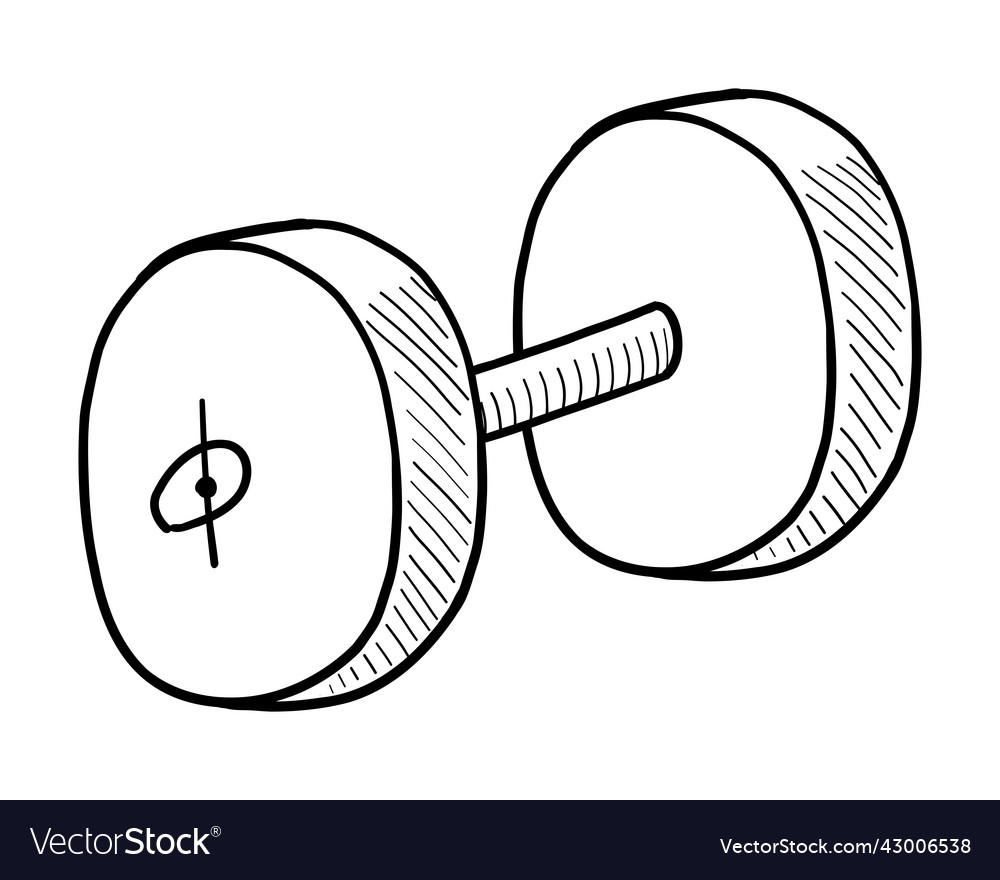 A dumbbell isolated on white Royalty Free Vector Image