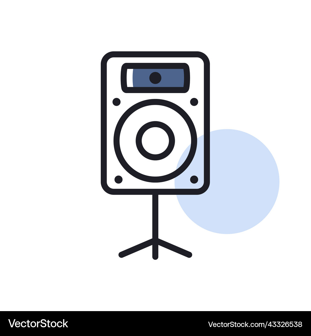 Acoustic speaker isolated icon music column Vector Image