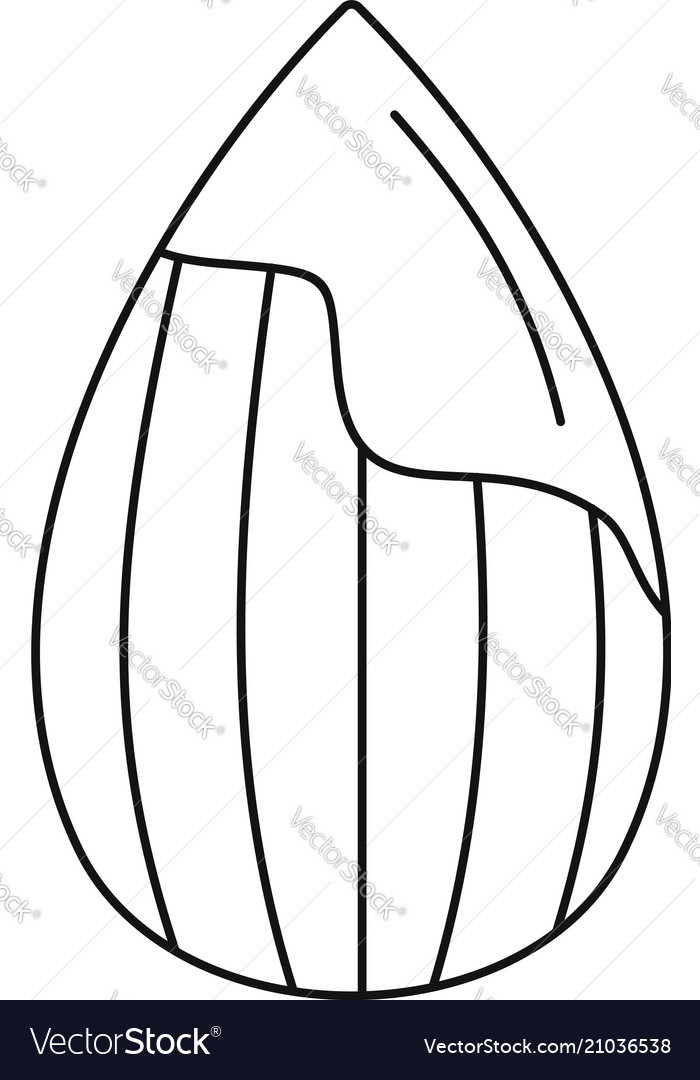 Almond icon outline style Royalty Free Vector Image Almond icon outline style Royalty Free Vector Image