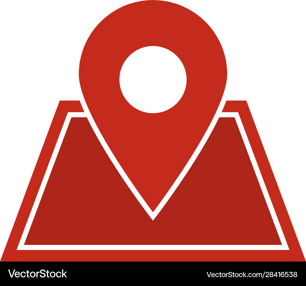 Building location pinpoint glyph color icon Vector Image