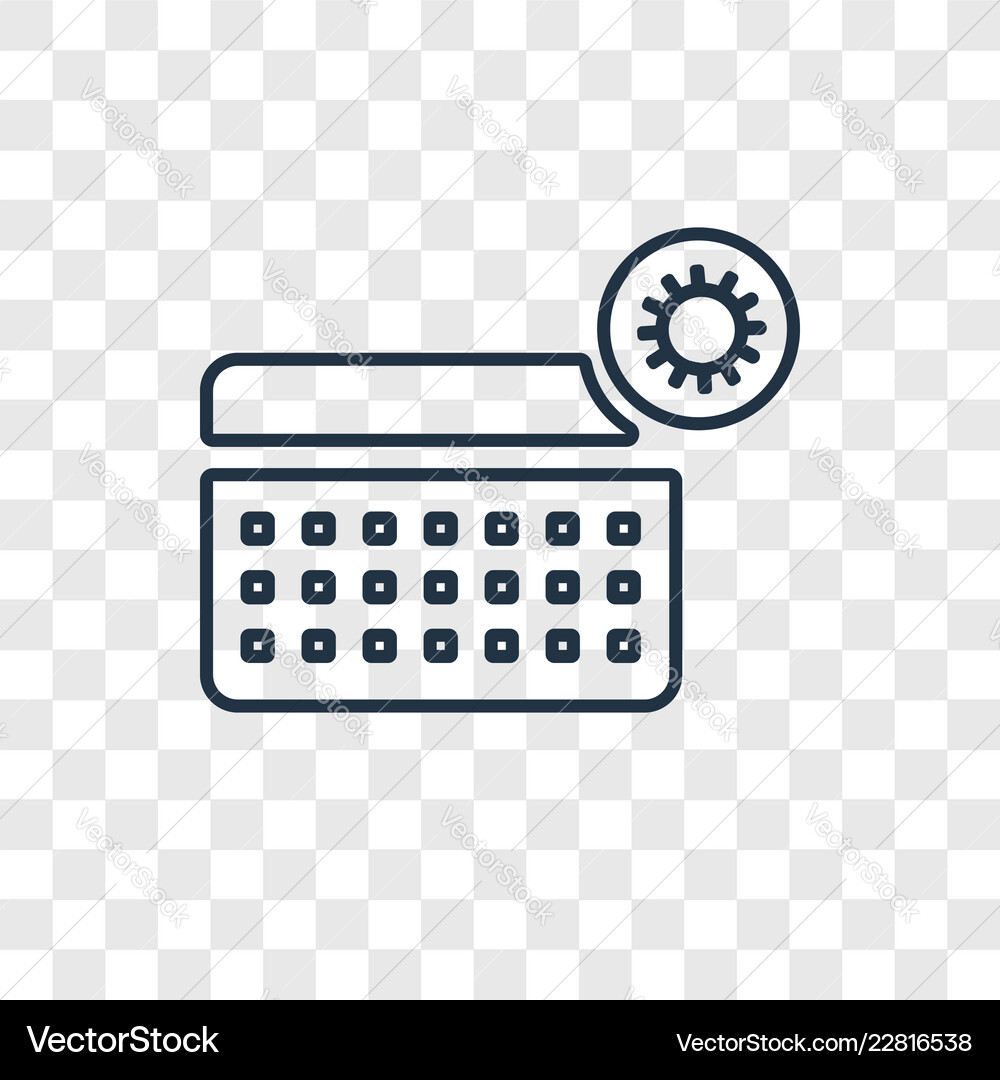 Calendar concept linear icon isolated Royalty Free Vector