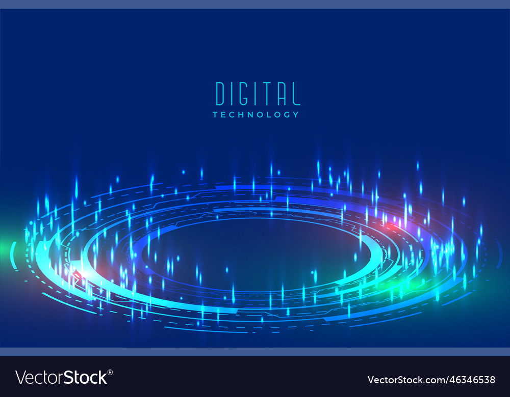 Digital glowing technology background Royalty Free Vector