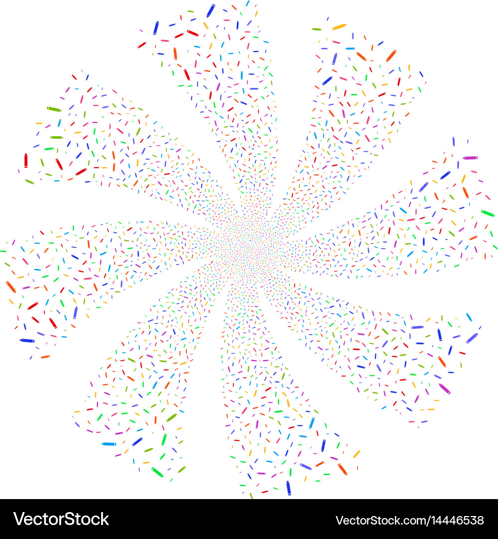 Edit pencil fireworks swirl rotation Royalty Free Vector