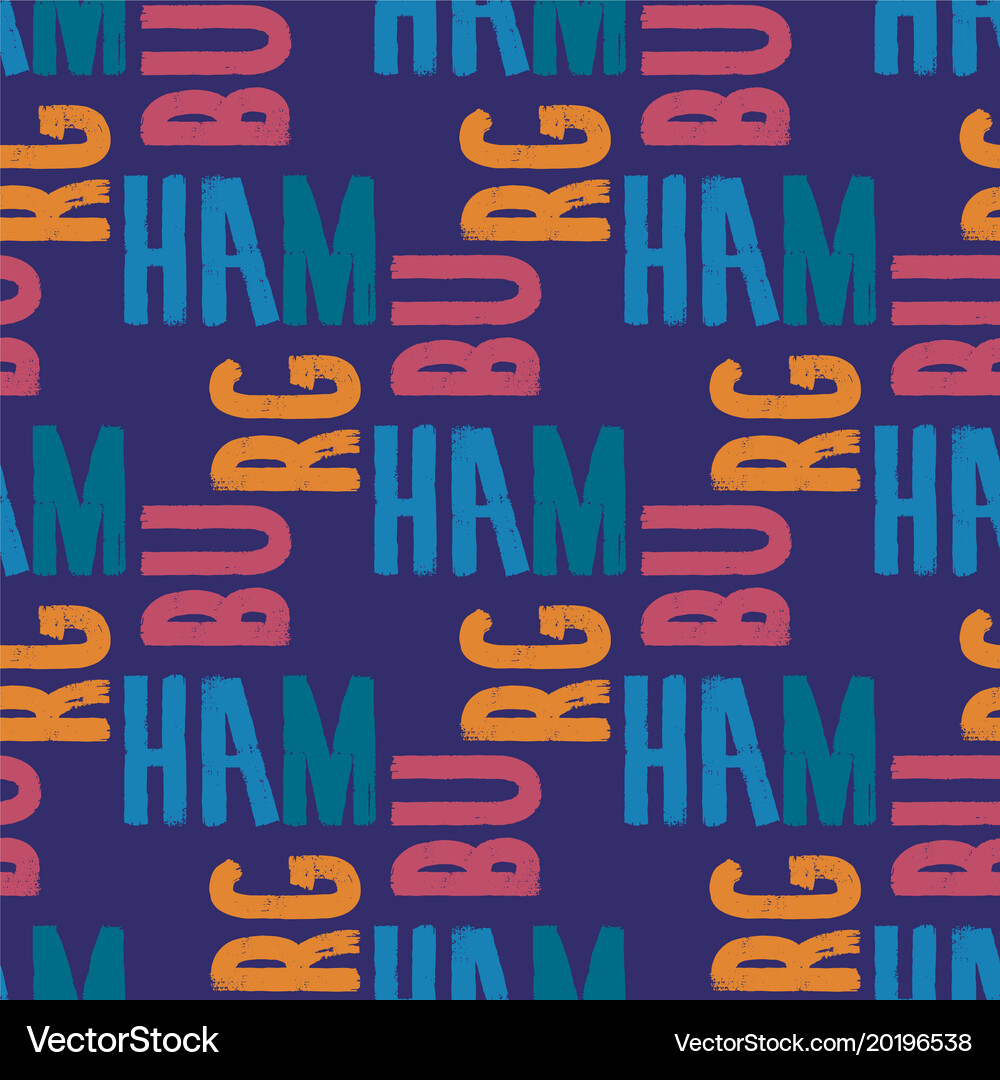 Hamburg seamless pattern Royalty Free Vector Image