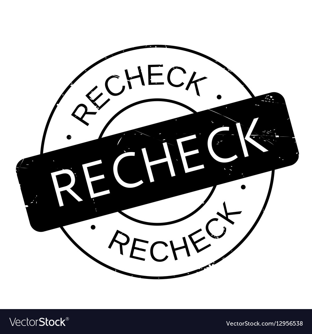 Recheck rubber stamp Royalty Free Vector Image Recheck rubber stamp Royalty Free Vector Image