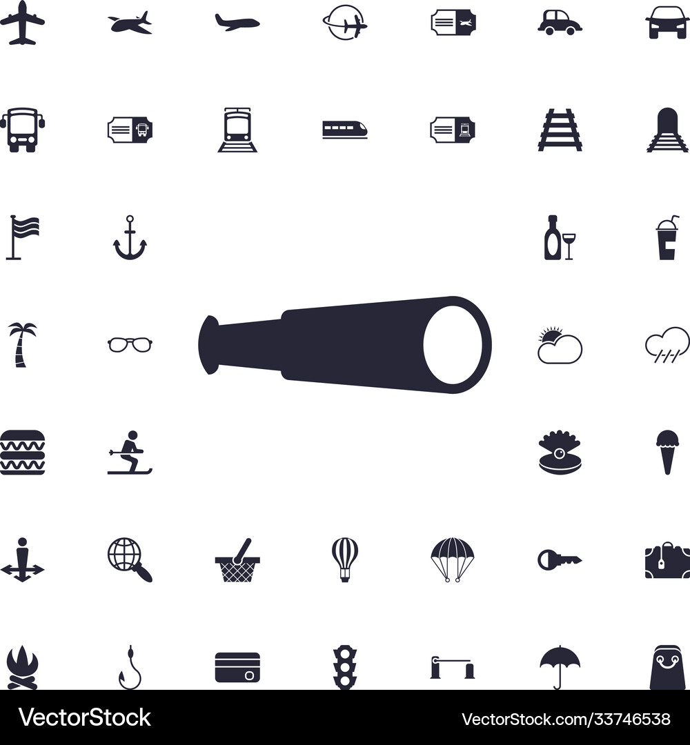Spyglass icon Royalty Free Vector Image - VectorStock