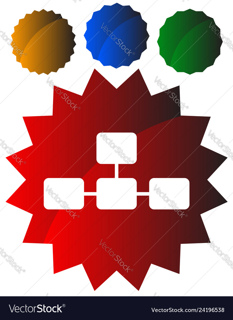 Topological hierarchical diagram icon multilevel Vector Image