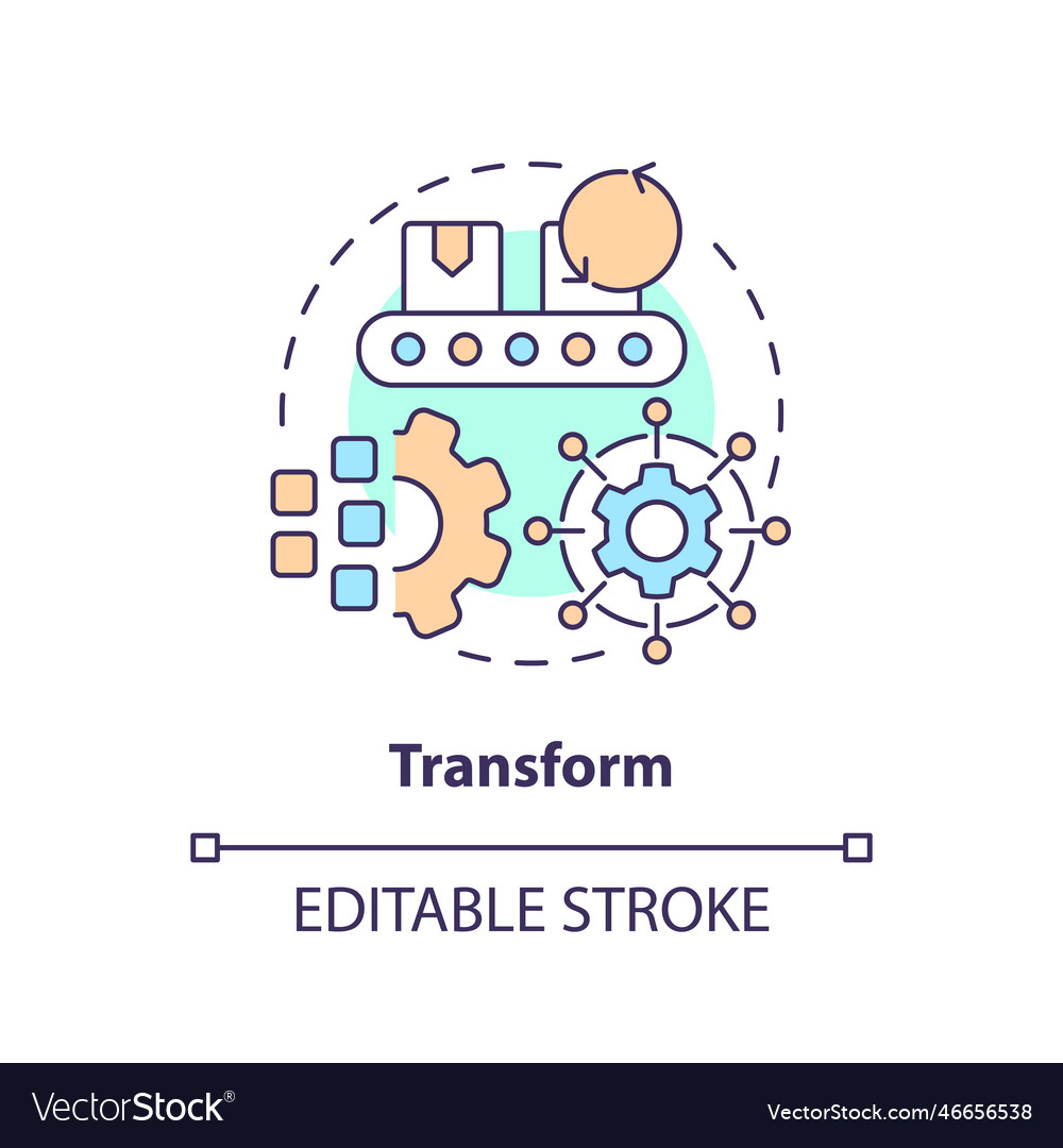 Transform concept icon Royalty Free Vector Image