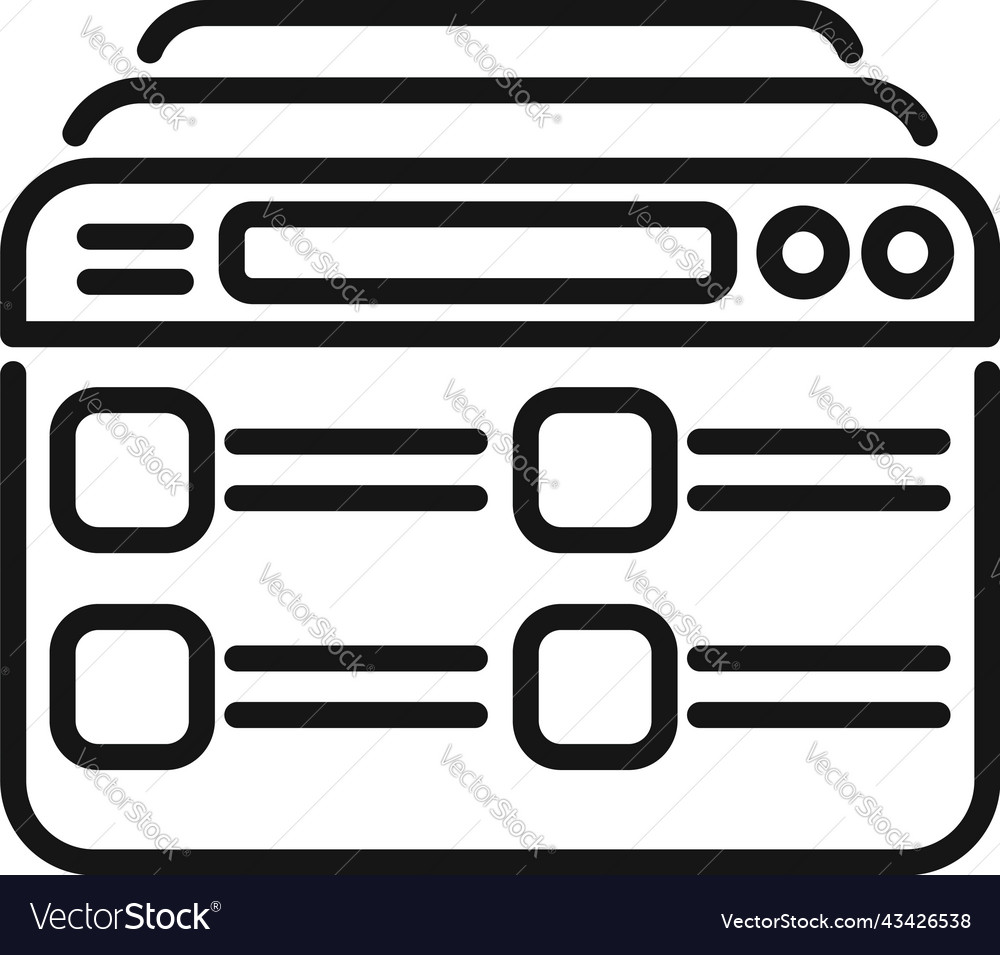 Web Customer Database Icon Outline Crm Royalty Free Vector