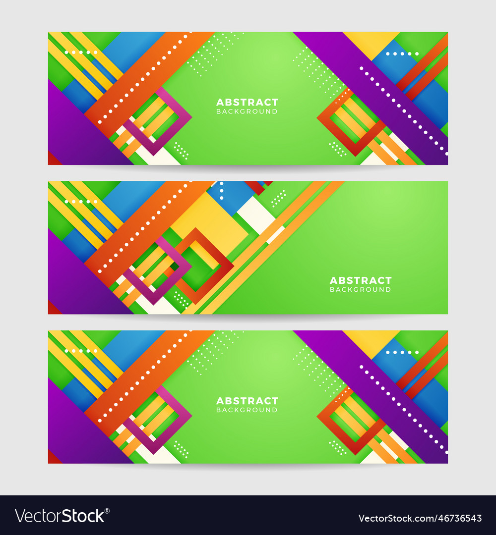 Abstract modern colorful geometric banner Vector Image Abstract modern colorful geometric banner Vector Image