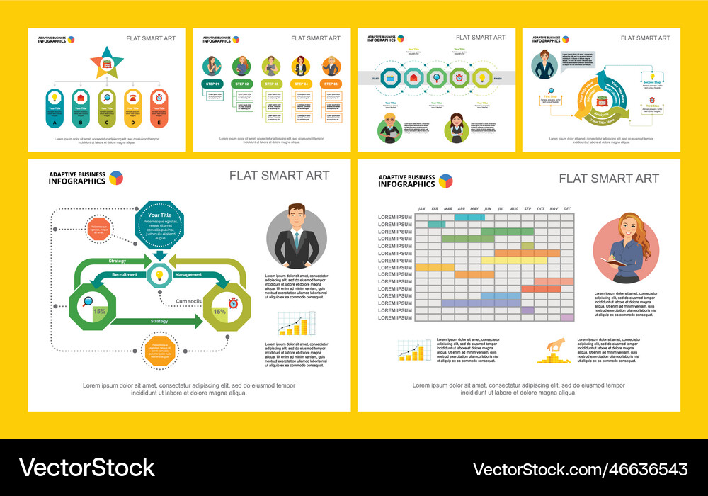 Colorful management or planning concept Royalty Free Vector