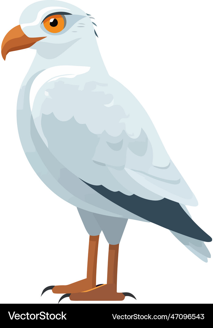 Cute hawk flying with freedom in nature Royalty Free Vector