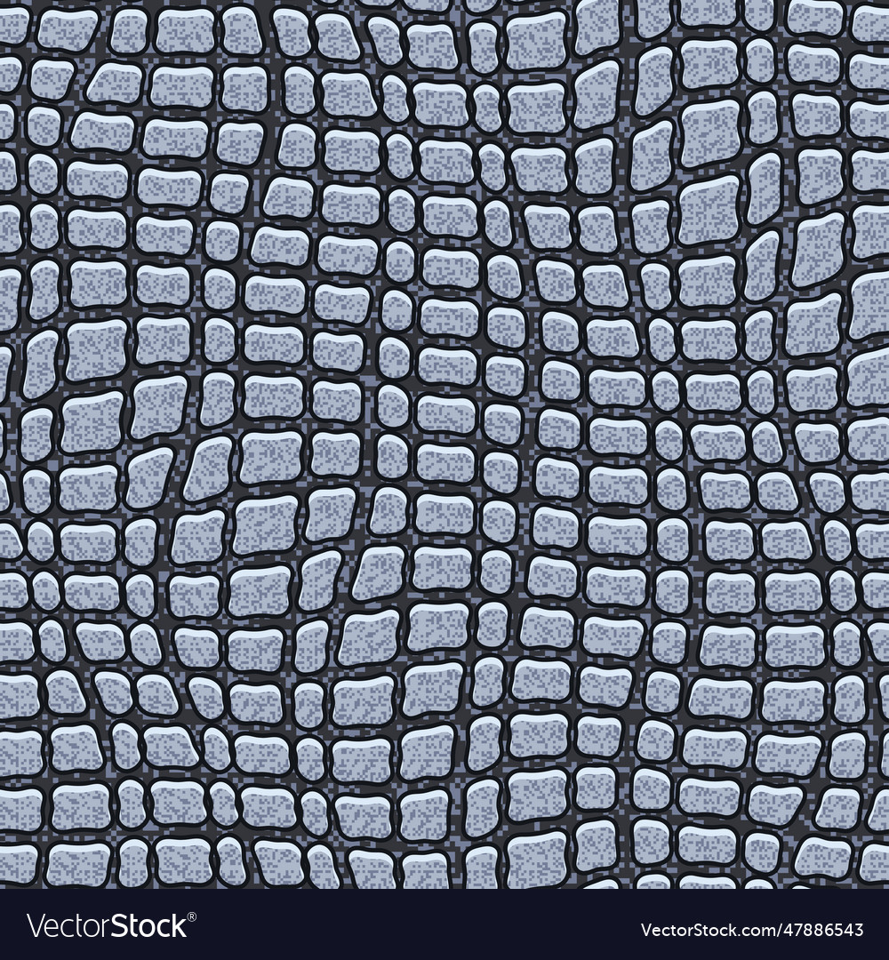 Embossed Metal Textured Irregular Grid Pattern Vector Image