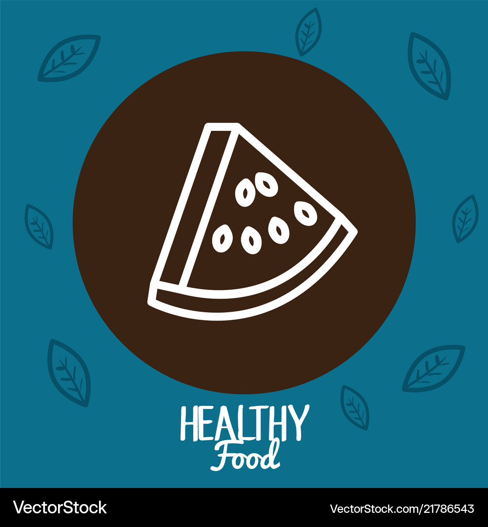 Fresh watermelon vegetarian food Royalty Free Vector Image