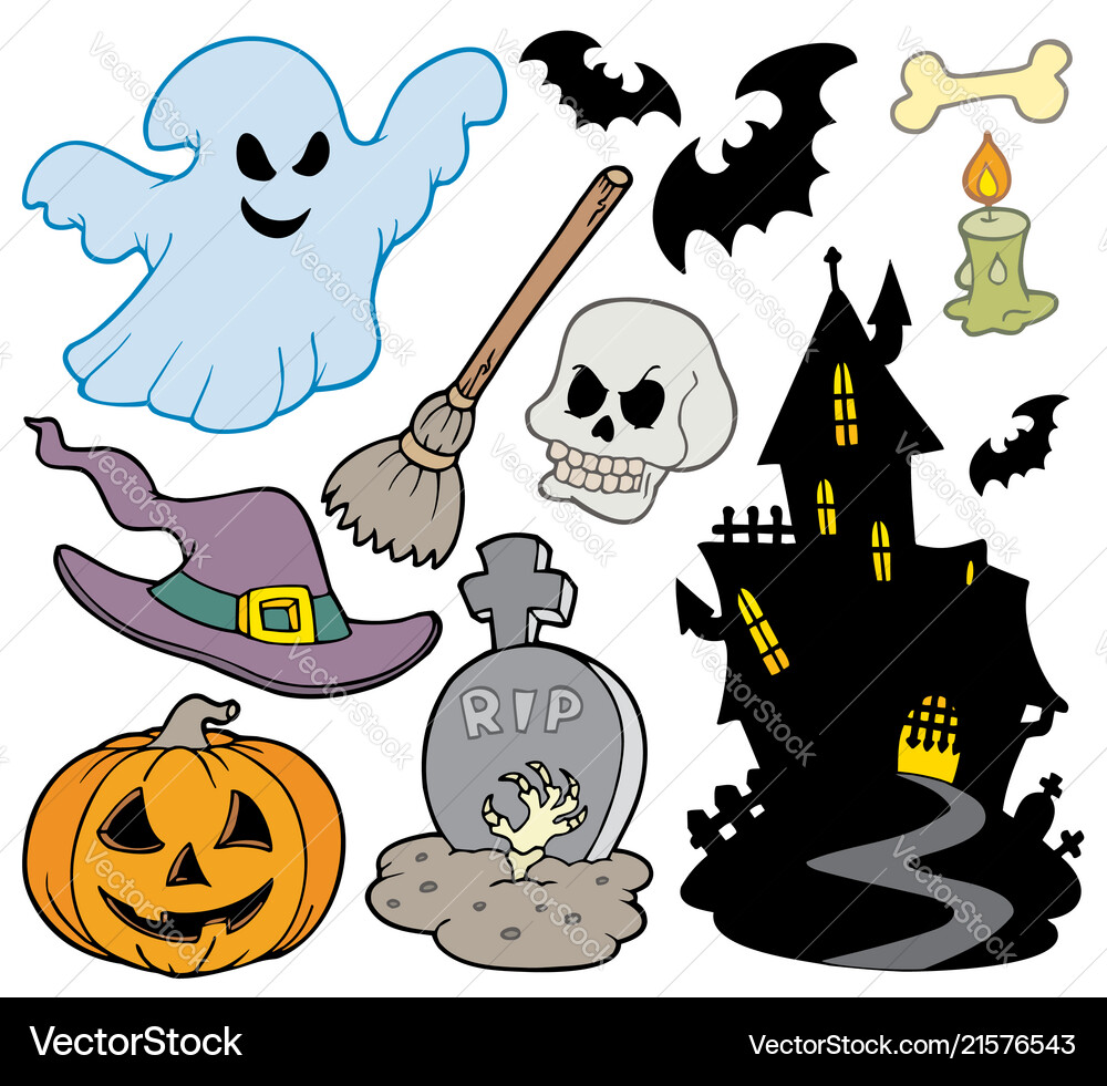 Halloween Clip Art Collection Royalty Free Vector Image