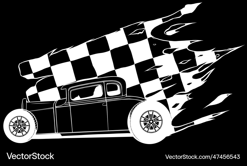 Hot rod car icon line style icon Royalty Free Vector Image