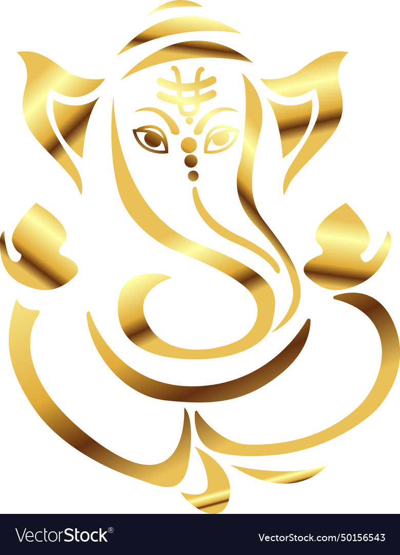 Lord ganesha ganesh chaturthi icon Royalty Free Vector Image