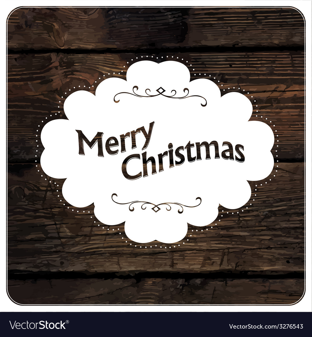 Merry christmas vintage design Royalty Free Vector Image