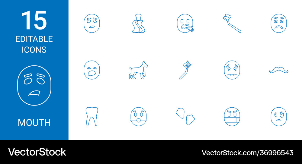 Mouth icons Royalty Free Vector Image - VectorStock