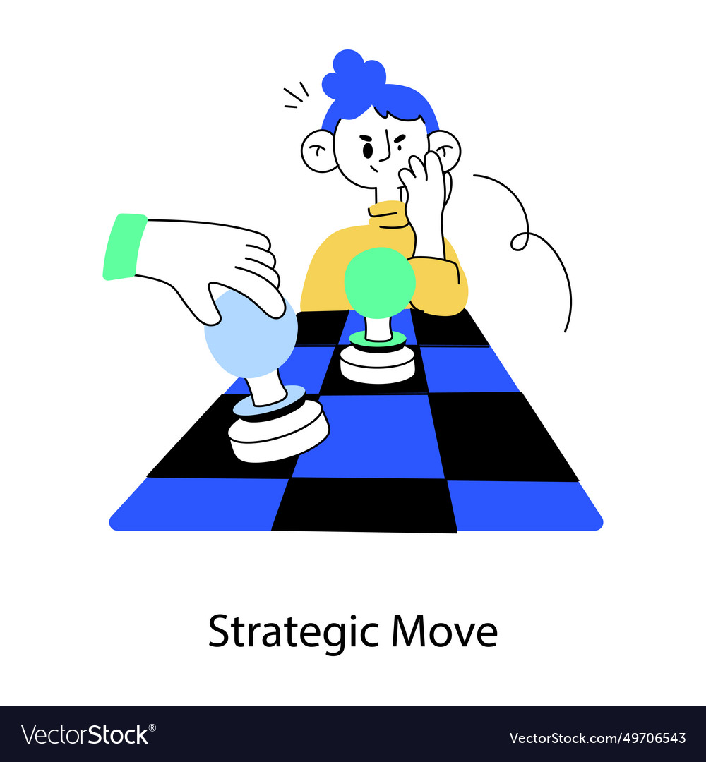 Strategic move Royalty Free Vector Image - VectorStock