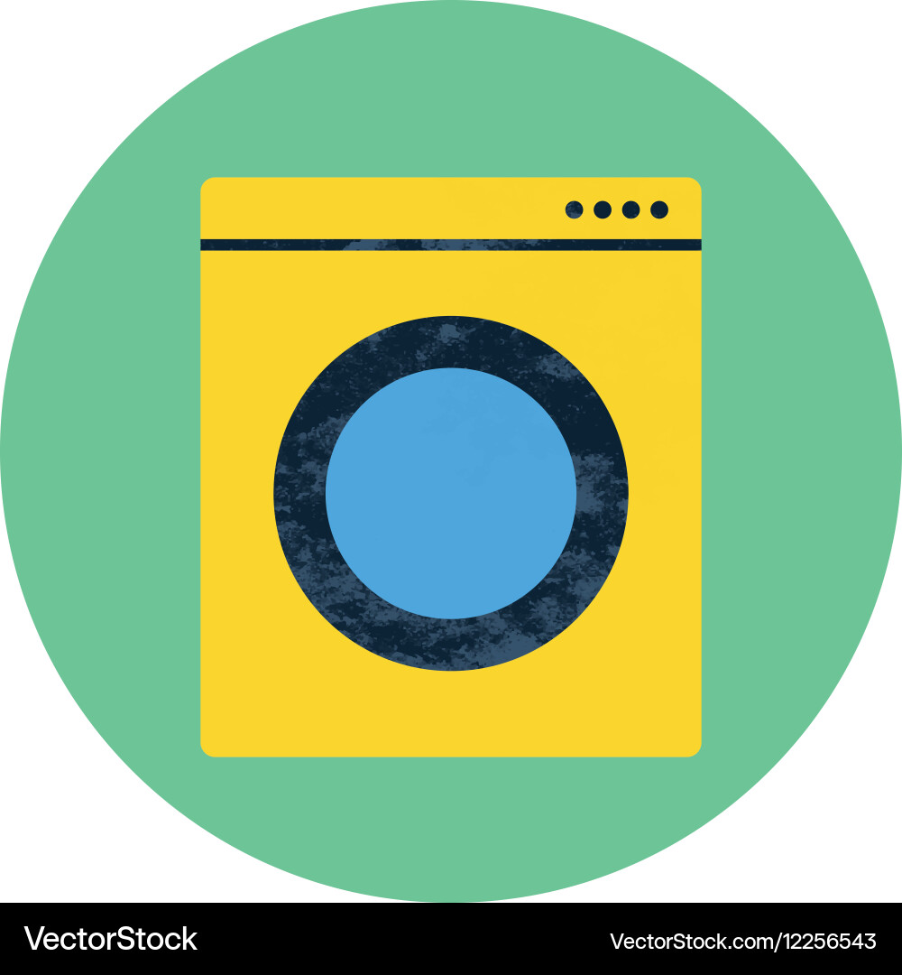 Washing machine flat icon Royalty Free Vector Image