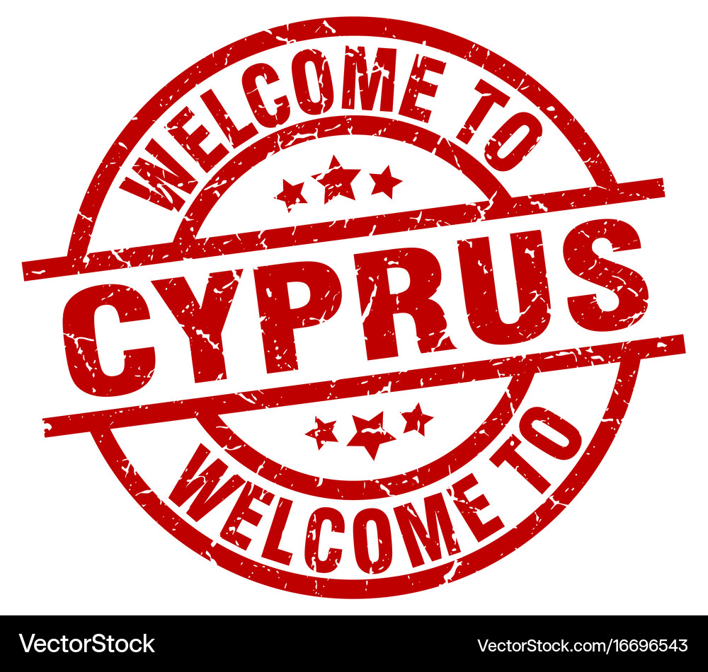 Welcome to cyprus red stamp Royalty Free Vector Image