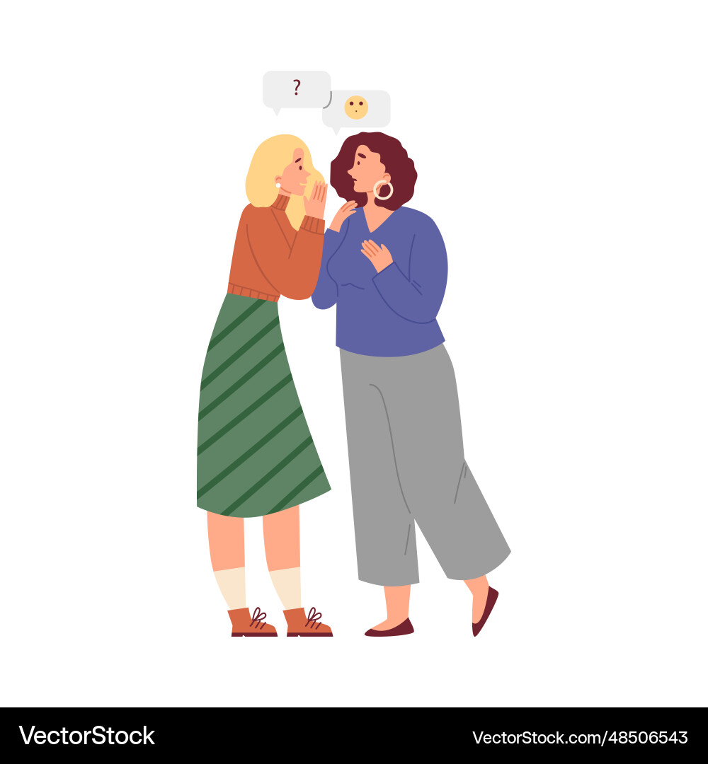 Women gossipping telling whispering secrets Vector Image