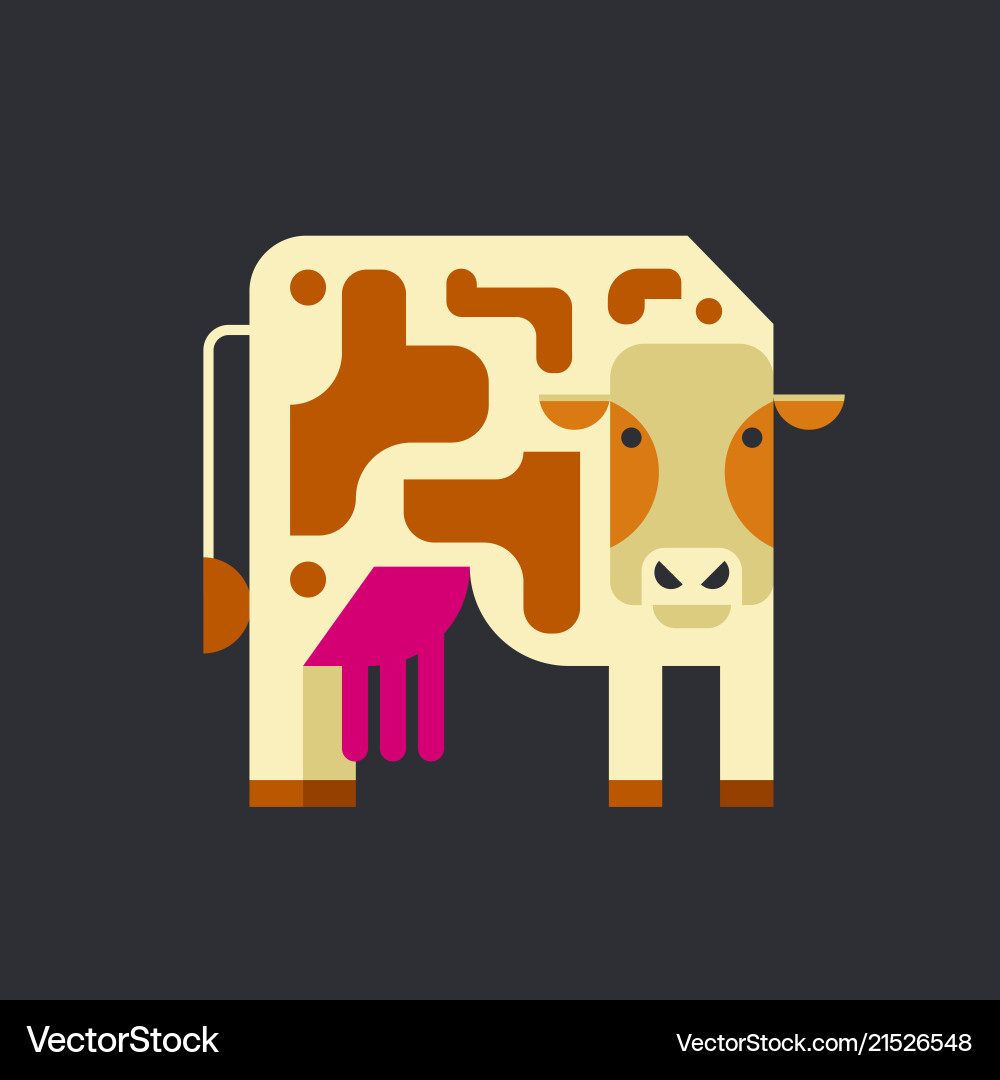 A cow Royalty Free Vector Image - VectorStock