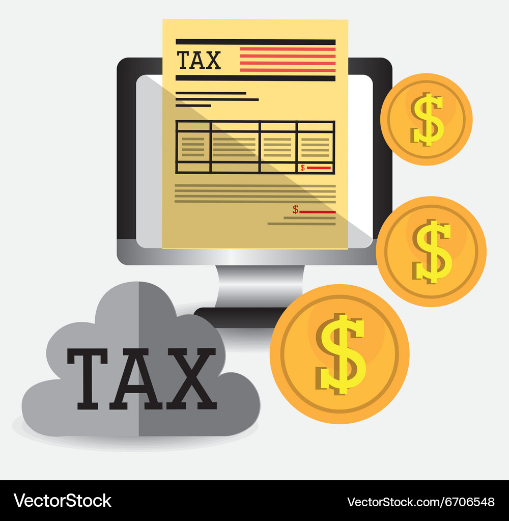 Government taxes payment Royalty Free Vector Image