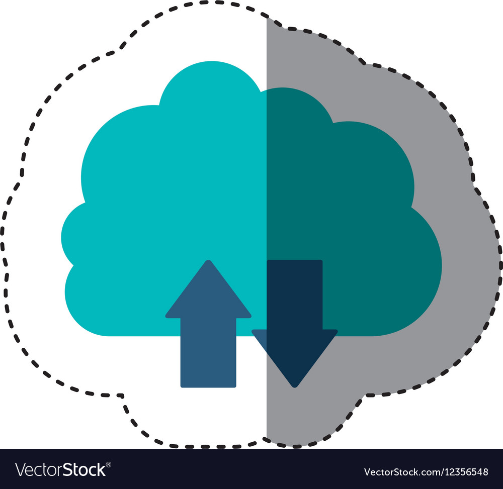 Isolated cloud computing design Royalty Free Vector Image