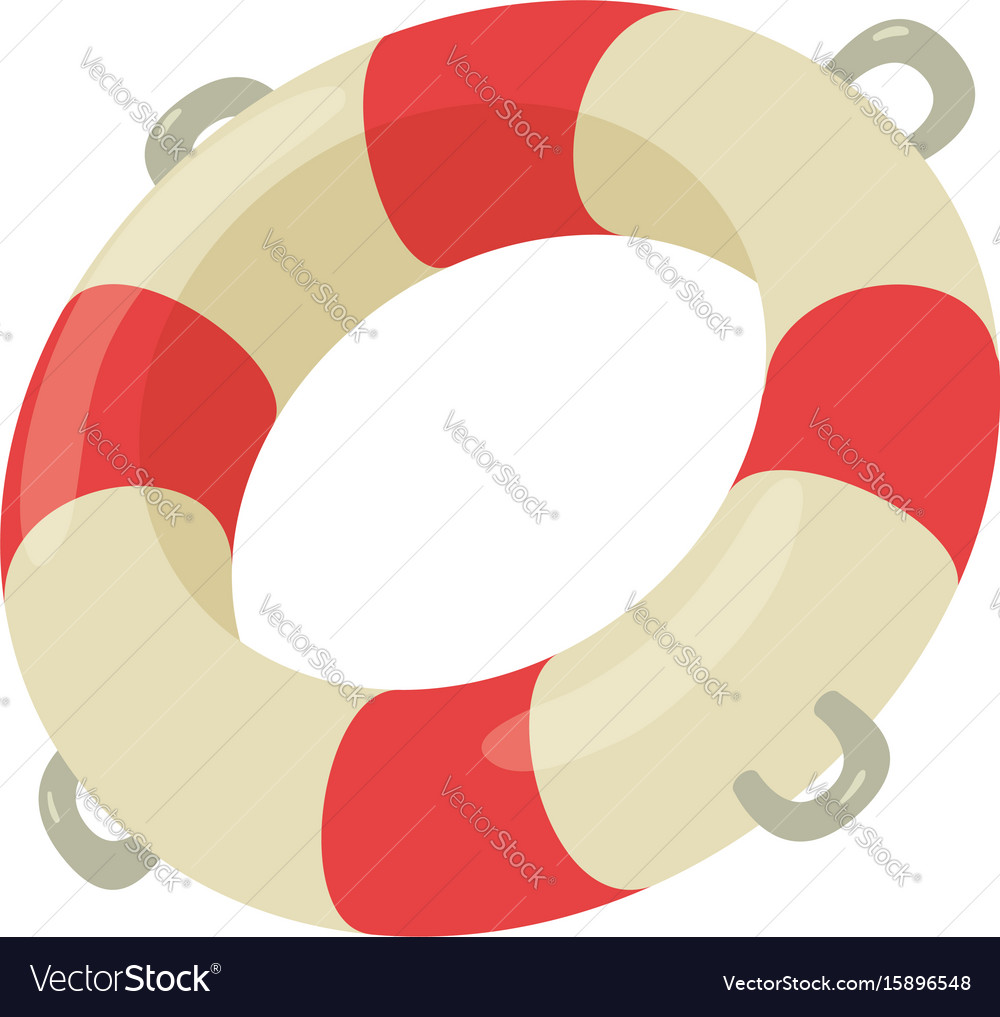 Lifebuoy icon cartoon style Royalty Free Vector Image