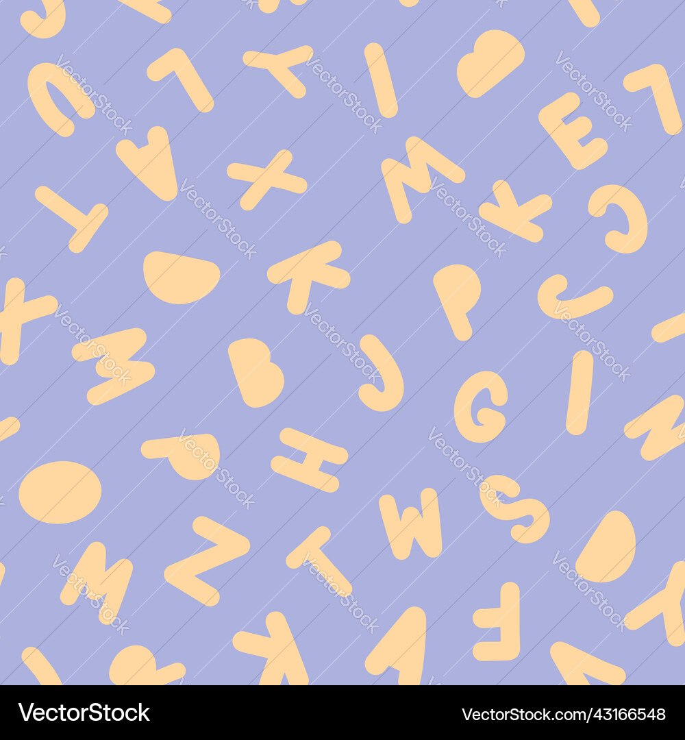 Pattern of random letters of the alphabet Vector Image