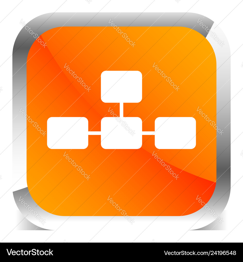 Topological hierarchical diagram icon multilevel Vector Image