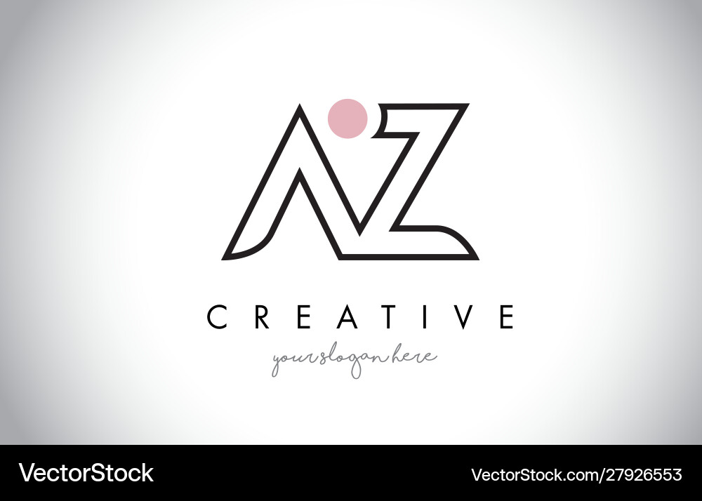 Az letter logo design with creative modern trendy Vector Image