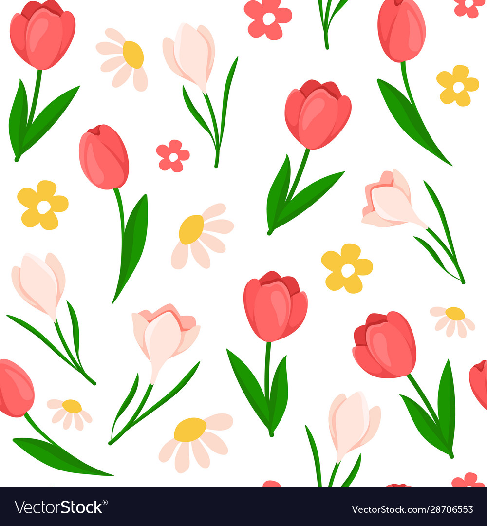 Cartoon easter day seamless pattern Royalty Free Vector