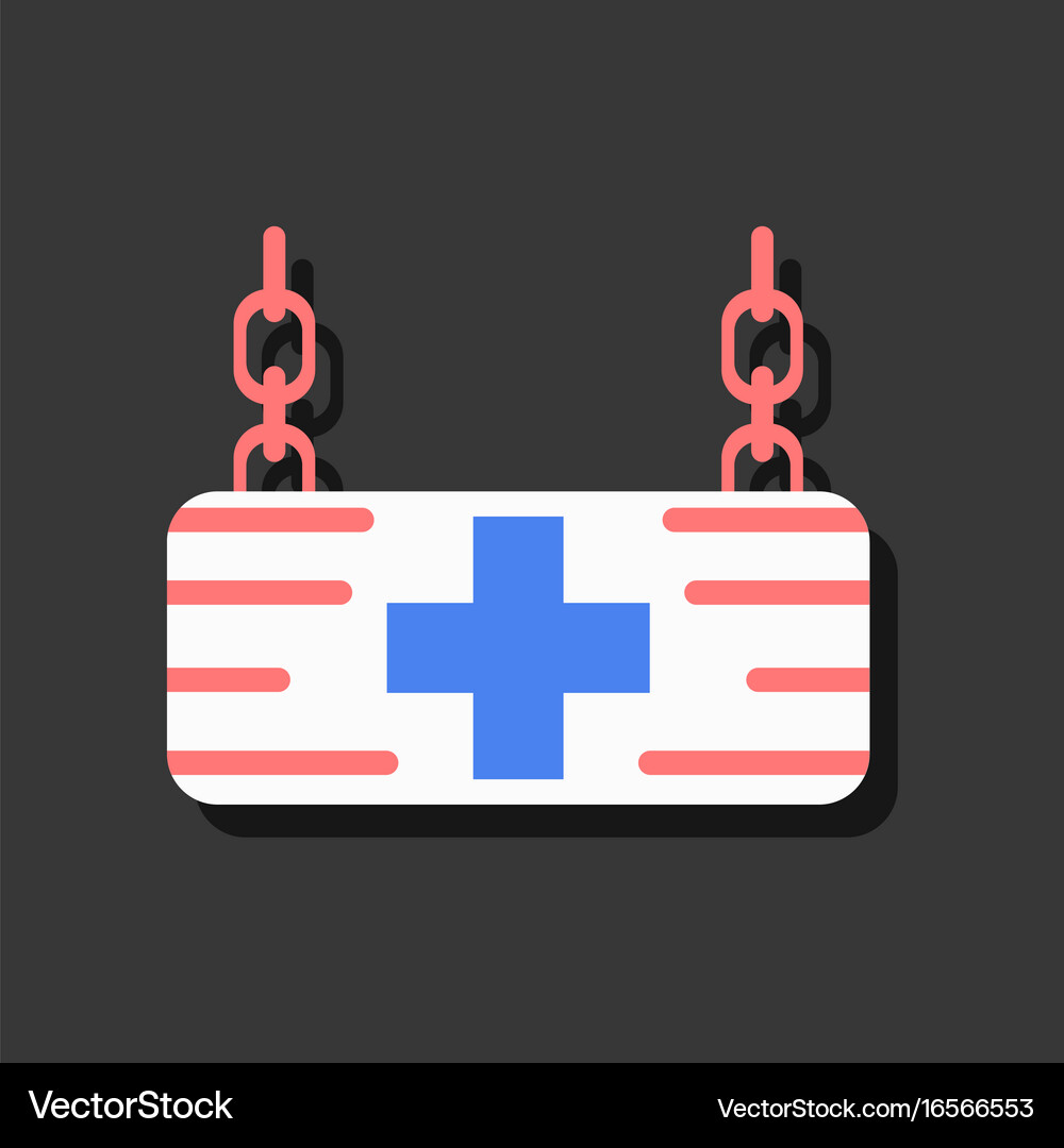 Flat icon design collection medical sign Vector Image