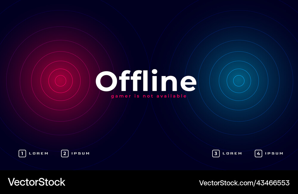 Online gaming channel cover template design Vector Image