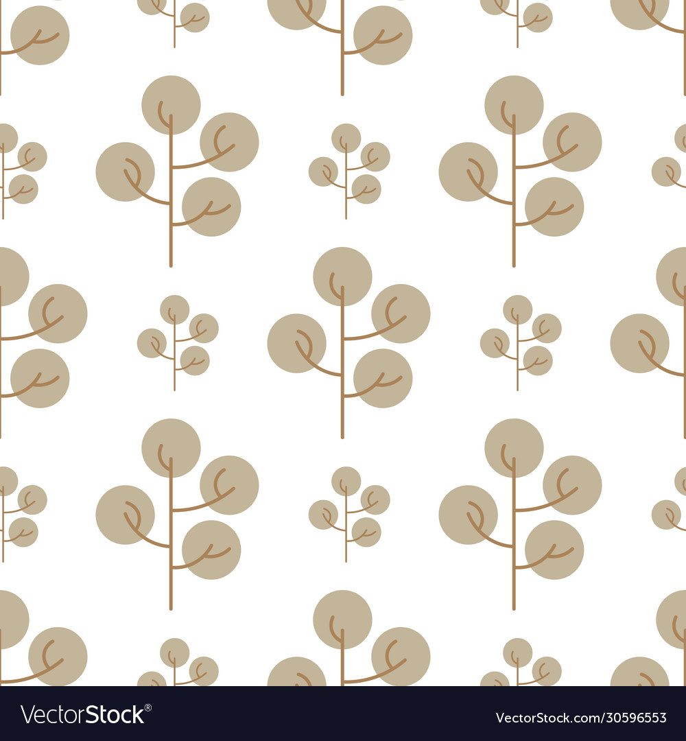 Seamless pattern with colored trees Royalty Free Vector